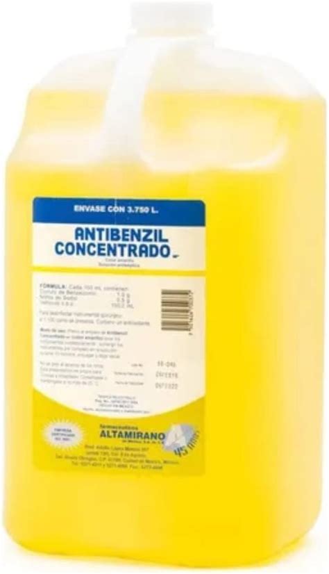 Antibenzil Jabón Desinfectante Concentrado Amarillo 3 75 Litros
