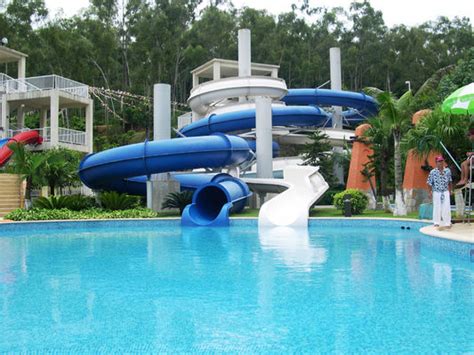 Spiral Waterpark Slide Frp Water Park Slides Cuustomized Water