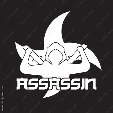 Assassin Vector Design Illustration With Ninja Holding Sword And