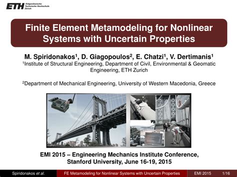 Pdf Finite Element Metamodeling For Nonlinear Systems With Uncertain Properties
