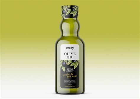 Olive Oil Glass Bottle Mockup Packaging Free Psfiles