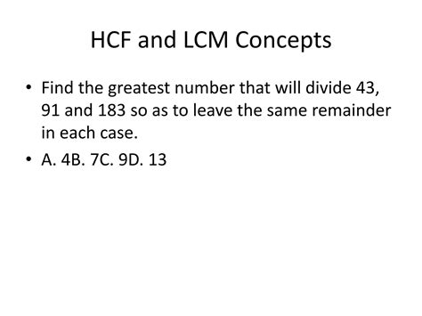 2 Hcf And Lcm Pptx Science