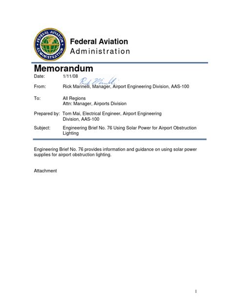 Engineering Brief No 76 Using Solar Power For Airport Obstruction
