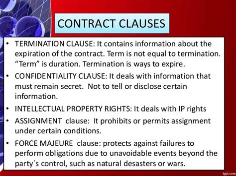 Unit 10 Contract Clauses