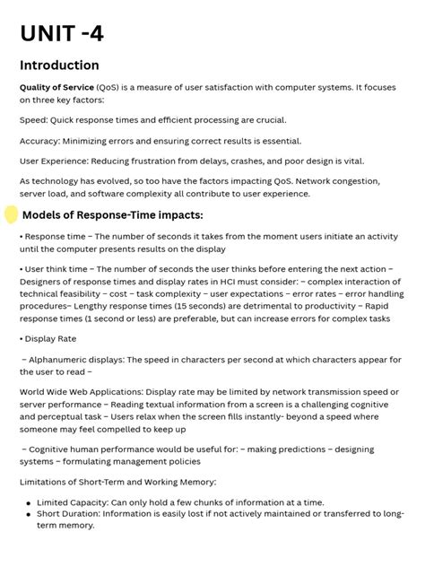 Unit 4 1 Pdf Usability Quality Of Service