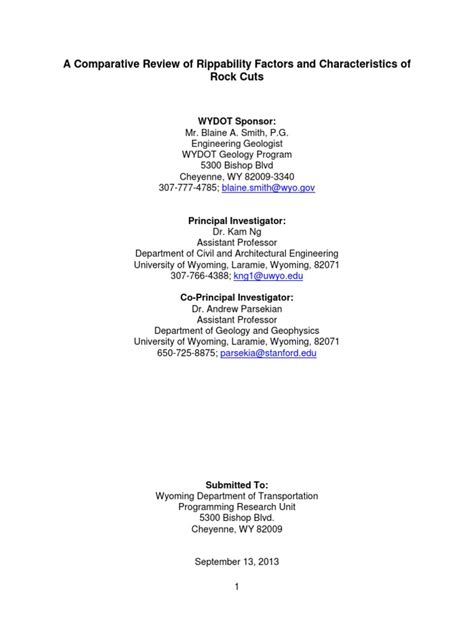 Rock Rippability Pdf Reflection Seismology Strength Of Materials