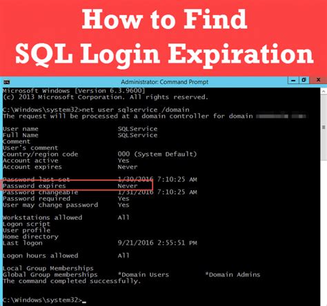 Sql Server How To Find Out When Your Sql Login Will Expire Sql