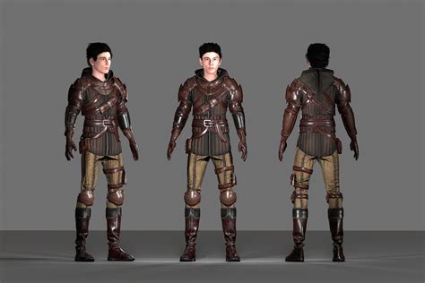 Fantasy Fighter In Leather Armor 캐릭터 Unity Asset Store