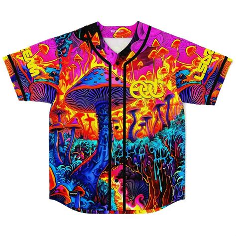 Drippy Mushrooms Baseball Jersey Rave Bonfire