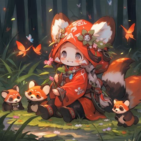 Premium Ai Image Red Pandas
