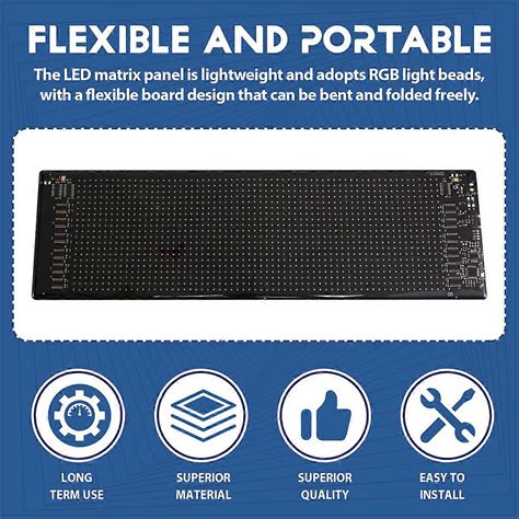 Usb Car Truck Display Screen 20x64 Led Matrix Pixel Panel Light