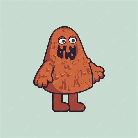 Premium Vector Vector Cute Mud Monster Character Cartoon Vector Icon