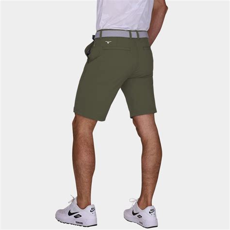 Shop Mens 9 Inch Golf Shorts Green Luxury Tailored Fit
