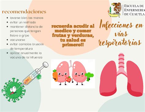 Triptico Infecciones En Vias Respiratorias Infecciones En Vías Respiratorias Recomendaciones