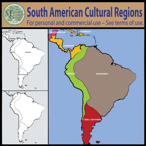 Map Clipart South American Native Cultural Regions Messare Clips And