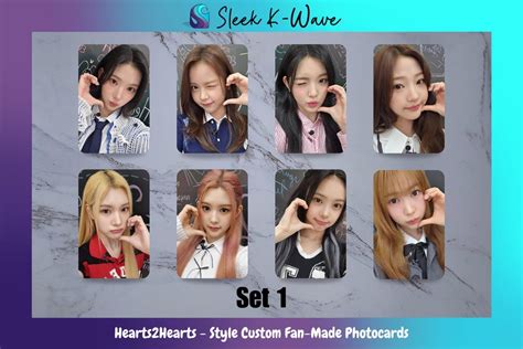 Hearts2hearts Style Custom Fan Made K Pop Photocards Etsy