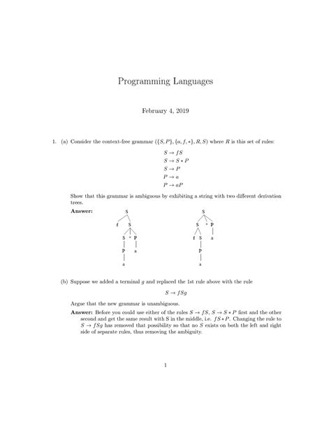 Programming Languages Assignment Programming Languages February 4
