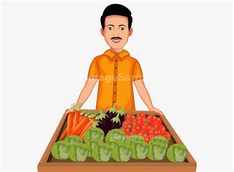 Vegetable Seller Clipart