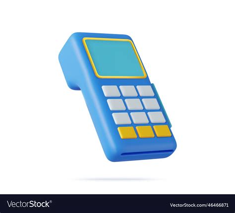 3d Payment Terminal Royalty Free Vector Image Vectorstock