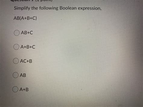 answered simplify the following boolean… bartleby