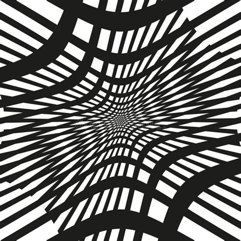 Abstract Spiral Funnel Black White Illustration Optical Illusion