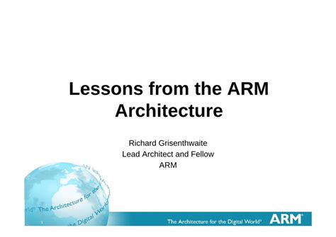 pdf lessons from the arm architecture · 3 overview introduction to