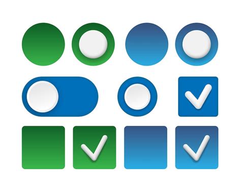 premium vector user interface design elements toggle button radio