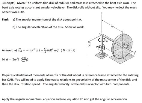 solved the uniform thin disk of radius r and mass m is