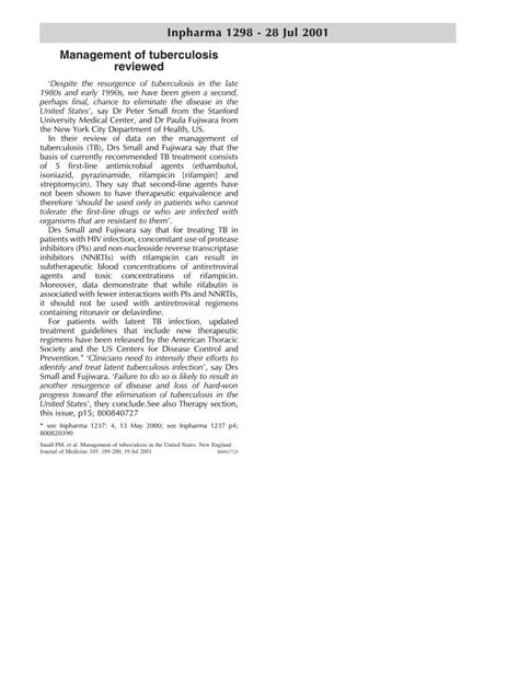 Pdf Management Of Tuberculosis Reviewed Dokumen Tips