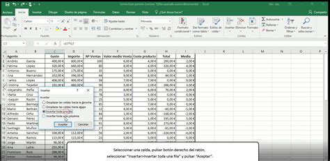 Insertar Filas Y Columnas En Excel