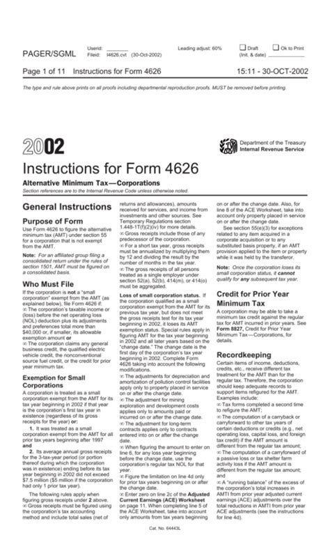 2002 Instructions For Form 4626