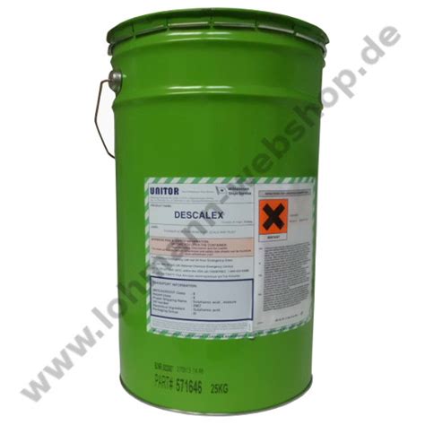 Unitor Descalex Powder 25 Kg. netto - H. Lohmann Schiffs- und ...