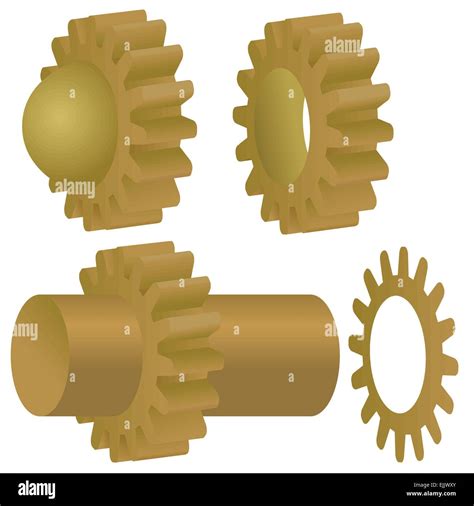Cog Cutout Stock Vector Images Alamy