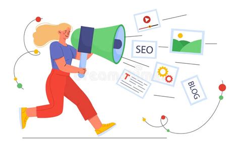 Blog Promotion Guidance Vector Concept Stock Vector Illustration Of