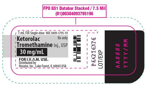 Dailymed Ketorolac Tromethamine Injection Solution
