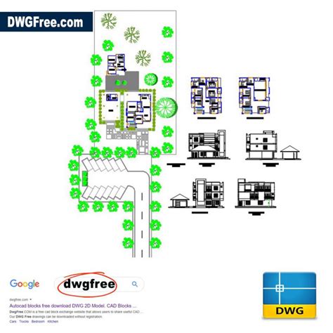 Housing For The Administration Dwg Blocks [ Drawing Free ] In Autocad