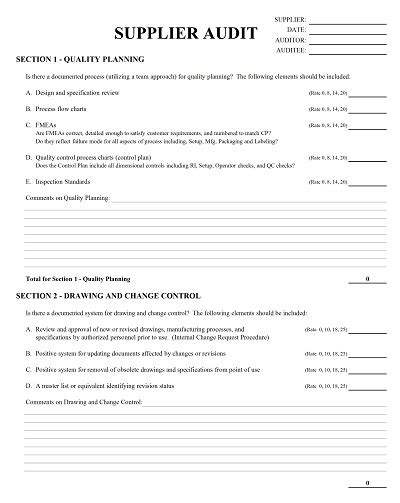 25 Free Vendor Audit Checklist Templates Pdf Excel Template Republic