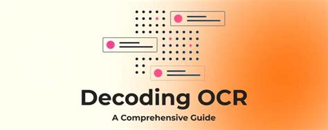 Anjul Sahu On Linkedin Decoding Ocr A Comprehensive Guide