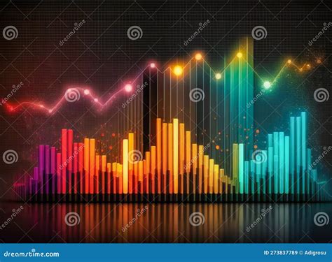 dynamic business or technology graph ai generated stock illustration