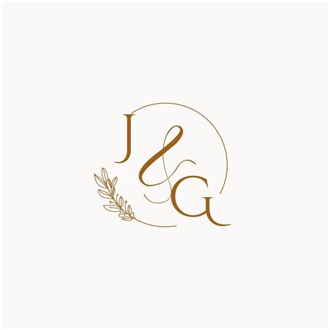 Jg Initial Wedding Monogram Logo 10254048 Vector Art At Vecteezy