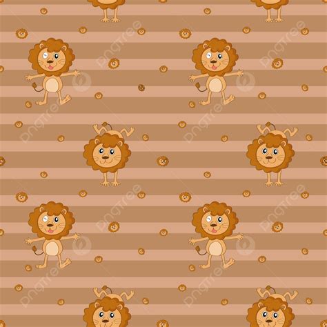 A Seamless Design With Lions Margin Living Uniquness Vector Template