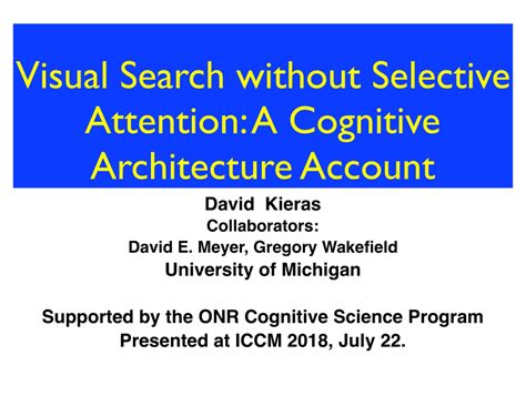 Pdf Visual Search Without Selective Attention A Cognitive