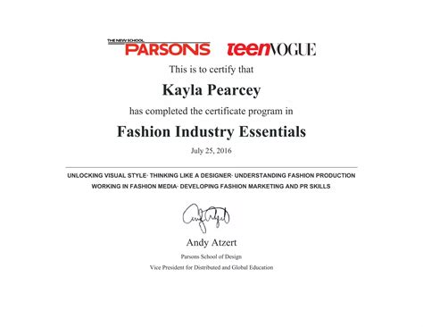 Parsonscertificate Pdf