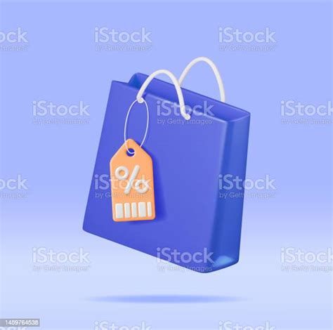 가격표와 퍼센트 기호가 있는 3d 쇼핑백 3차원 형태에 대한 스톡 벡터 아트 및 기타 이미지 3차원 형태 가격 가방 Istock