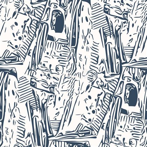 Seamless Pattern With A Simple Abstract Drawing Vector Stock Illustration Illustration Of