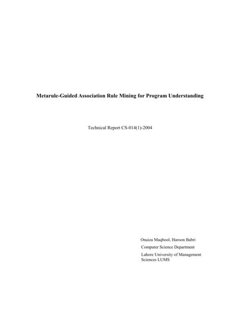 5 Metarule Guided Association Rule Mining For