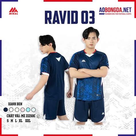 Áo Bóng Đá Không Logo Mikal Ravid K5 Xanh Đen