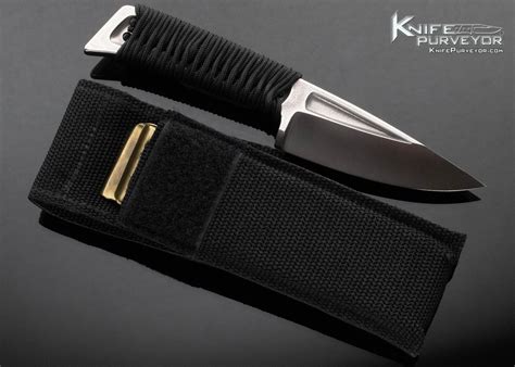 David Boye Custom Knife Early Hand Signed Cobalt Basic 3 Cord Wrapped