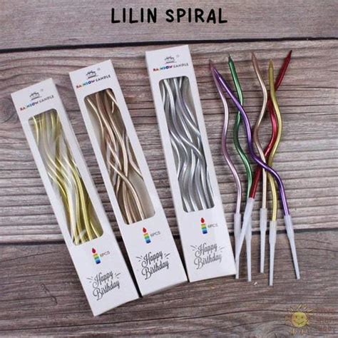 Jual Taiyo Lilin Spiral Metalik Coating Premium Isi 6pcs Birthday