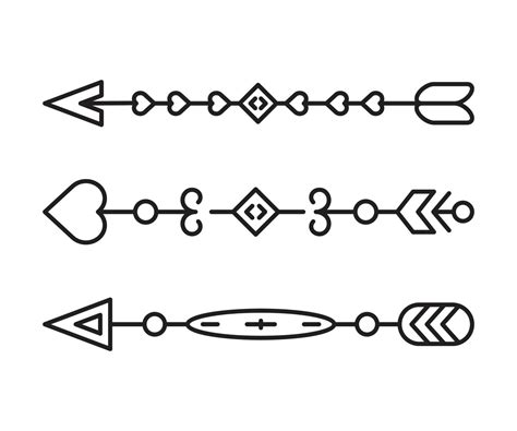 Decorative Arrow Line Art 12774138 Vector Art At Vecteezy